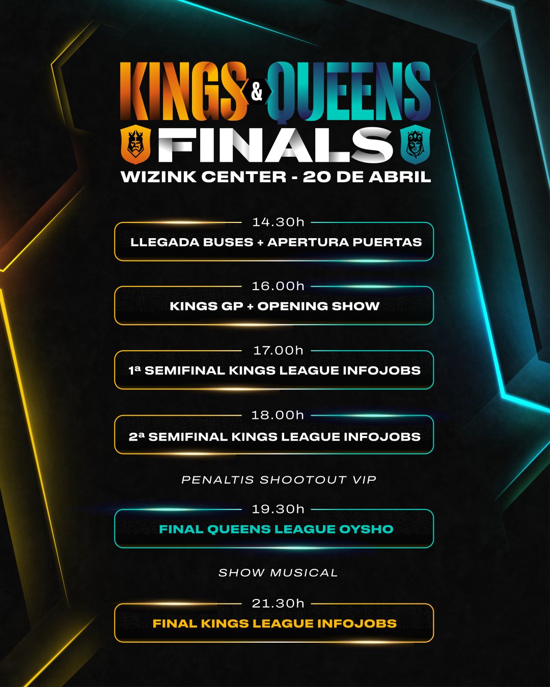 Horarios Final Four Kings & Queens Wizink Center - AfterKingsLeague